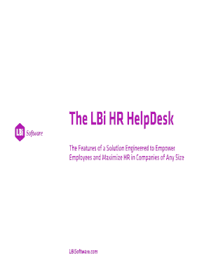 Fillable Online The LBi HR HelpDesk Fax Email Print - pdfFiller