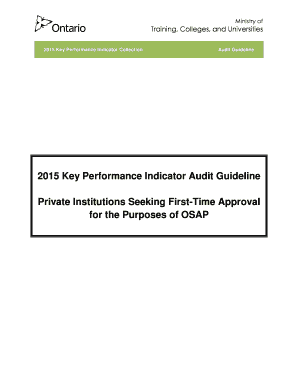 Fillable Online privateapply 2015 Key Performance Indicator Audit ...