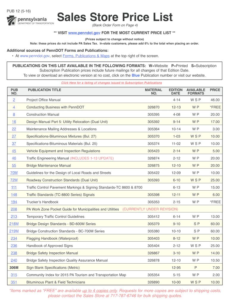 Fillable Online Pub 12 8.5 x11 for Web - PennDOT Fax Email Print ...