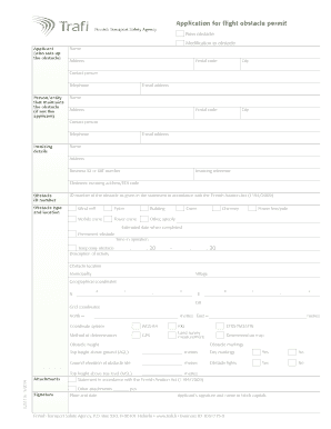 Fillable Online lomake Application for flight obstacle permit - Lomake ...