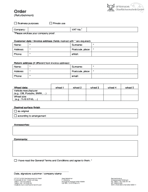 Fillable Online Orderform OFOTEC en - Fuchsfelge Fax Email Print ...