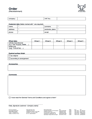 Fillable Online Orderform OFMeinerzhagen en - Fuchsfelge Fax Email Print - pdfFiller
