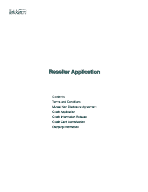 Fillable Online Reseller Application (pdf) Fax Email Print - pdfFiller