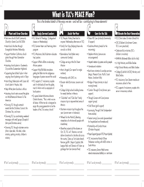 Fillable Online media tlc What is TLCs PEACE Plan P E A C E - media tlc ...