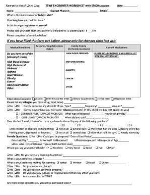 Fillable Online med navy TSWF Encounter Worksheet with SF600 - med navy ...
