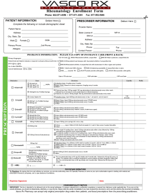 Fillable Online PATIENT INFORMATION Deliver Here PRESCRIBER INFORMATION ...