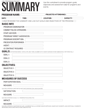 Fillable Online gato-docs its txstate Program packet summary Fax Email ...