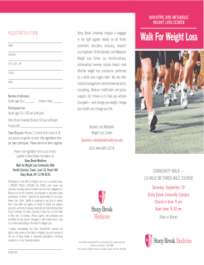 Fillable Online bariatrics stonybrookmedicine REGISTRATION FORM Stony ...