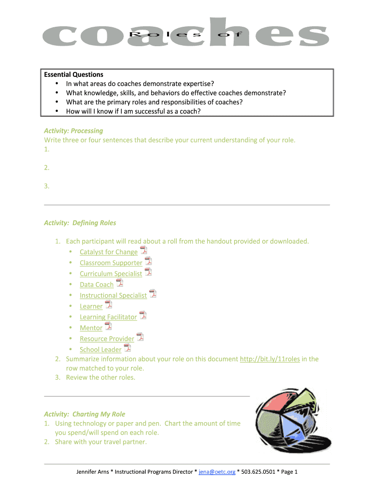 Fillable Online teach oetc 1. Role of Coaches Fax Email Print - pdfFiller