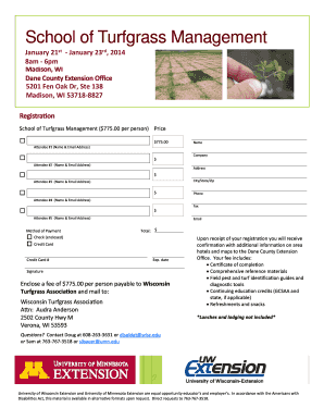 Fillable Online turf umn 2014 STM Registration - Turfgrass Science Fax ...