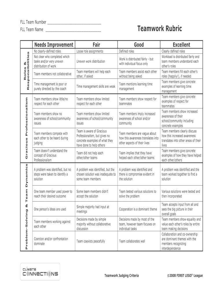 Fillable Online FLL Team Number Fax Email Print - pdfFiller