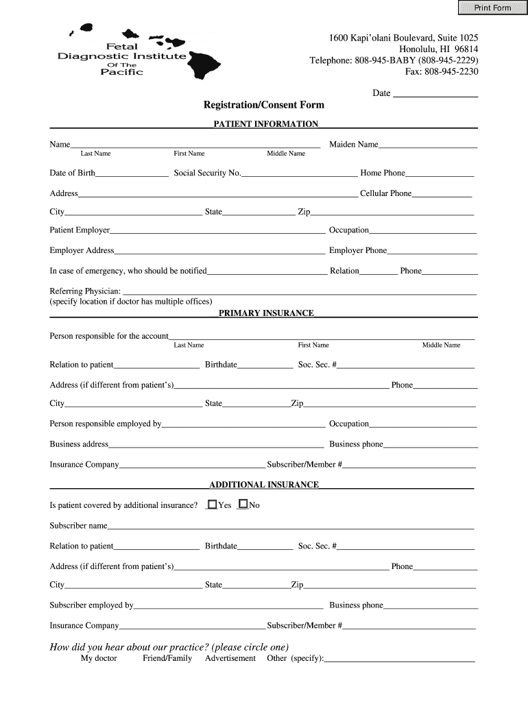 Fillable Online FDIP REGISTRATION CONSENT2doc Fax Email Print - pdfFiller