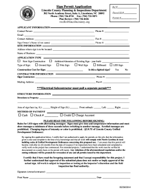 Fillable Online lincolncounty By signing this application below, I ...