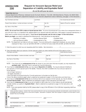 Fillable Online Arizona Department of Revenue, Individual Income Tax ...