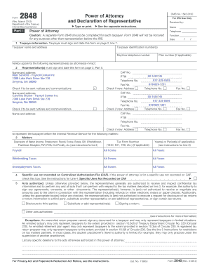 Fillable Online SC DOL POA IRS Form 2848pdf Fax Email Print - pdfFiller