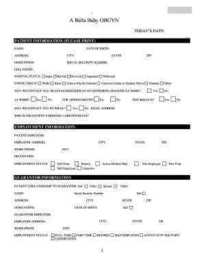 Fillable Online a bella baby obgyn Fax Email Print - pdfFiller