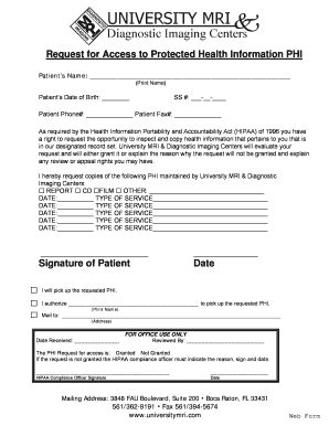 Fillable Online Universtiy MRI - Download Forms - University MRI Fax ...