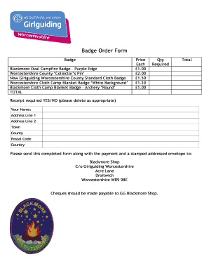 Blackmore Girlguiding - Fill Online, Printable, Fillable, Blank | pdfFiller
