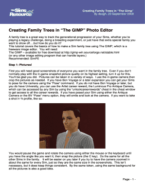 Fillable Online Creating Family Trees in The Gimp Fax Email Print ...