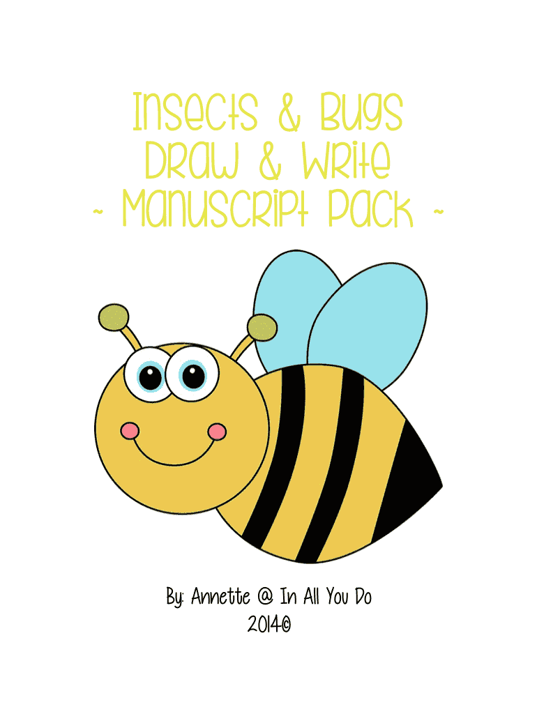 Fillable Online inallyoudo Insects amp Bugs Draw amp Write Manuscript Pack - inallyoudo Fax ...