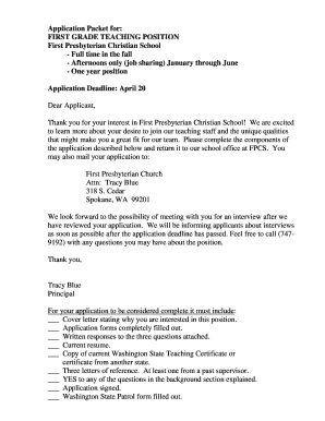 Fillable Online First Presbyterian Christian School Fax Email Print ...