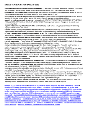 Fillable Online 172 110 22 /b SANDF bAPPLICATION/b FORMS b2013/b sandf ...