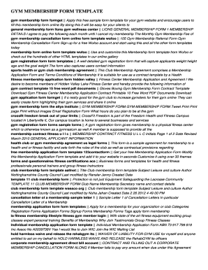 Fillable Online 172 110 22 Download gym membership form template Fax ...