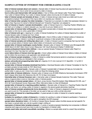 Fillable Online 172 110 22 Sample letter of interest for cheerleading ...