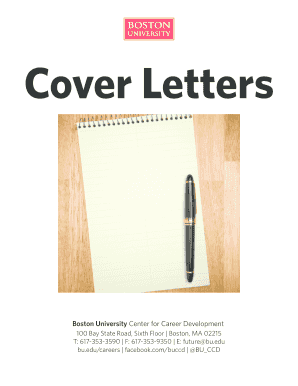 Fillable Online bu Cover Letter Guide (pdf) - Boston University Fax ...