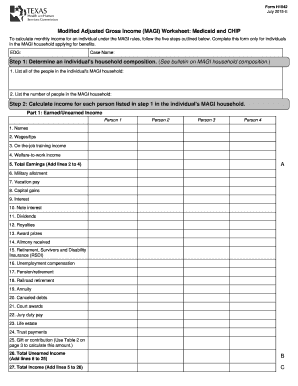 Fillable Online dads state tx Form H1042 Modified Adjusted Gross Income ...