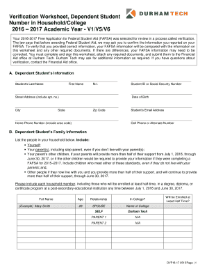 Fillable Online durhamtech I, the student, have used the IRS Data ...