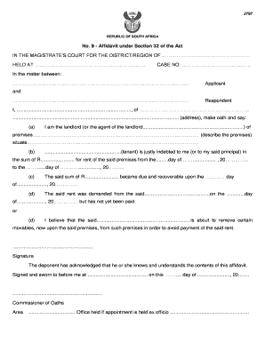 Fillable Online justice gov 9 - Affidavit under Section 32 of the Act ...