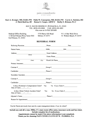 Fillable Online Refferal Form Fax Email Print - pdfFiller