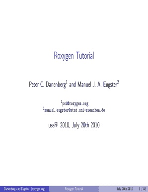 Fillable Online Roxygen Tutorial Fax Email Print - pdfFiller