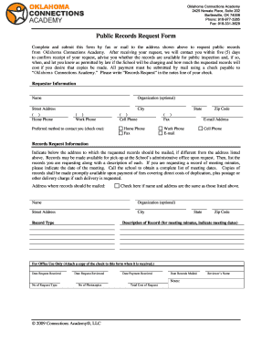 Fillable Online OKCA Public Records Request Form 14-15 Fax Email Print ...