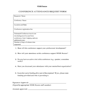 Conference Attendance Request Form - Fill Online, Printable, Fillable ...