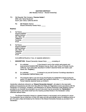 Fillable Online Auction Contract-Modesto Shared Ownership - Purple Wave ...