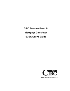 Fillable Online CIBC Personal Loan & Fax Email Print - pdfFiller