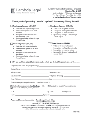 Fillable Online lambdalegal Draft of Gala Benefit Committee Response ...