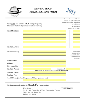 Fillable Online 11 Registation Form - South St. Louis Soil & Water Conservation ... Fax Email ...
