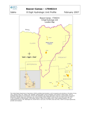 Fillable Online nrcs usda Beaver Camas Rapid Watershed Assessment ...