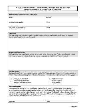 Fillable Online dhs mn Human Services Performance Council bApplicationb ...