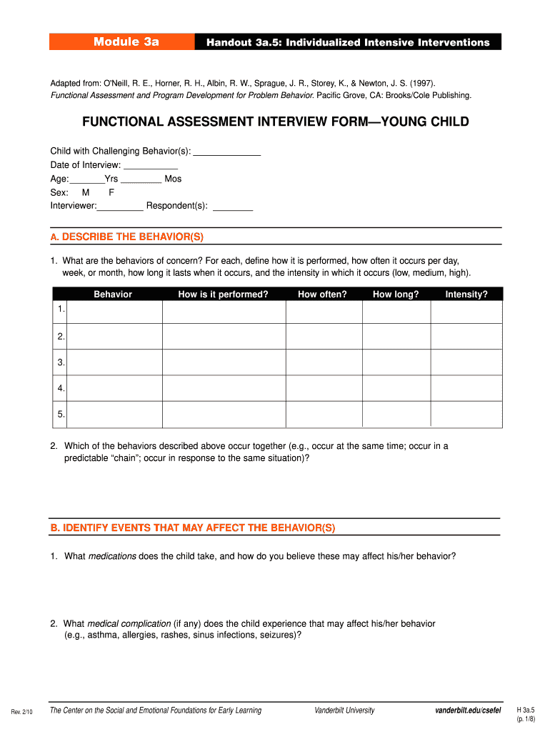 Functional Assessment Interview Fill Out Sign Online DocHub