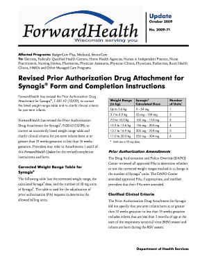 Fillable Online forwardhealth wi ForwardHealth Update 2009-71 - Revised ...