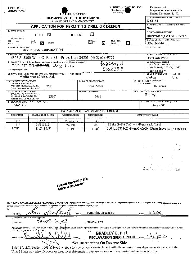 Fillable Online Application for Permit to Drill or Deepen Fax Email Print - pdfFiller