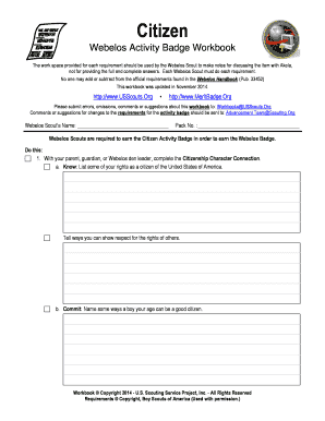 Fillable Online usscouts Citizen Worksheet - US Scouting Service ...