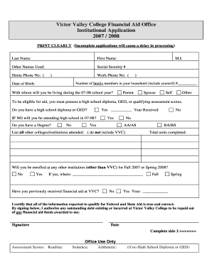 Fillable Online vvc To open the form now - Victor Valley College Fax ...