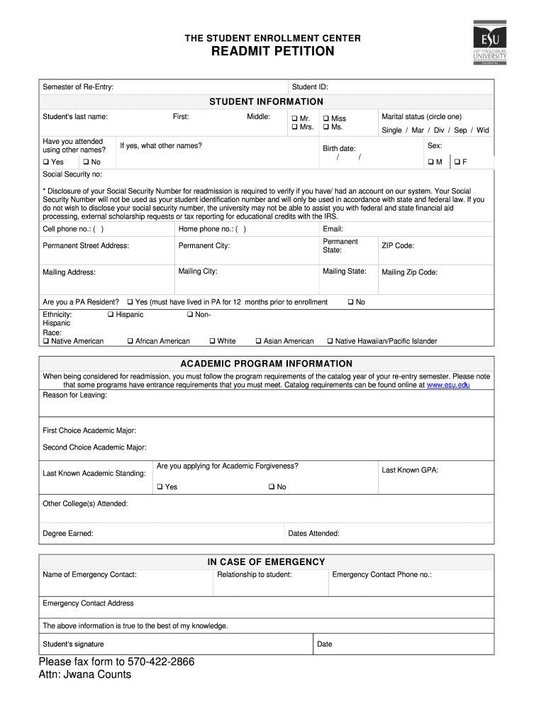 Fillable Online www4 esu Medical office registration form - www4 esu ...