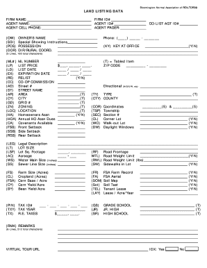 Fillable Online Land Data Sheet.pdf Fax Email Print - pdfFiller