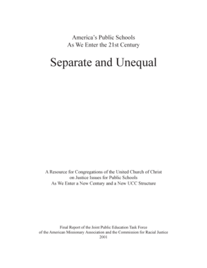 Fillable Online ucc Separate and Unequal - The United Church of Christ - ucc Fax Email Print ...